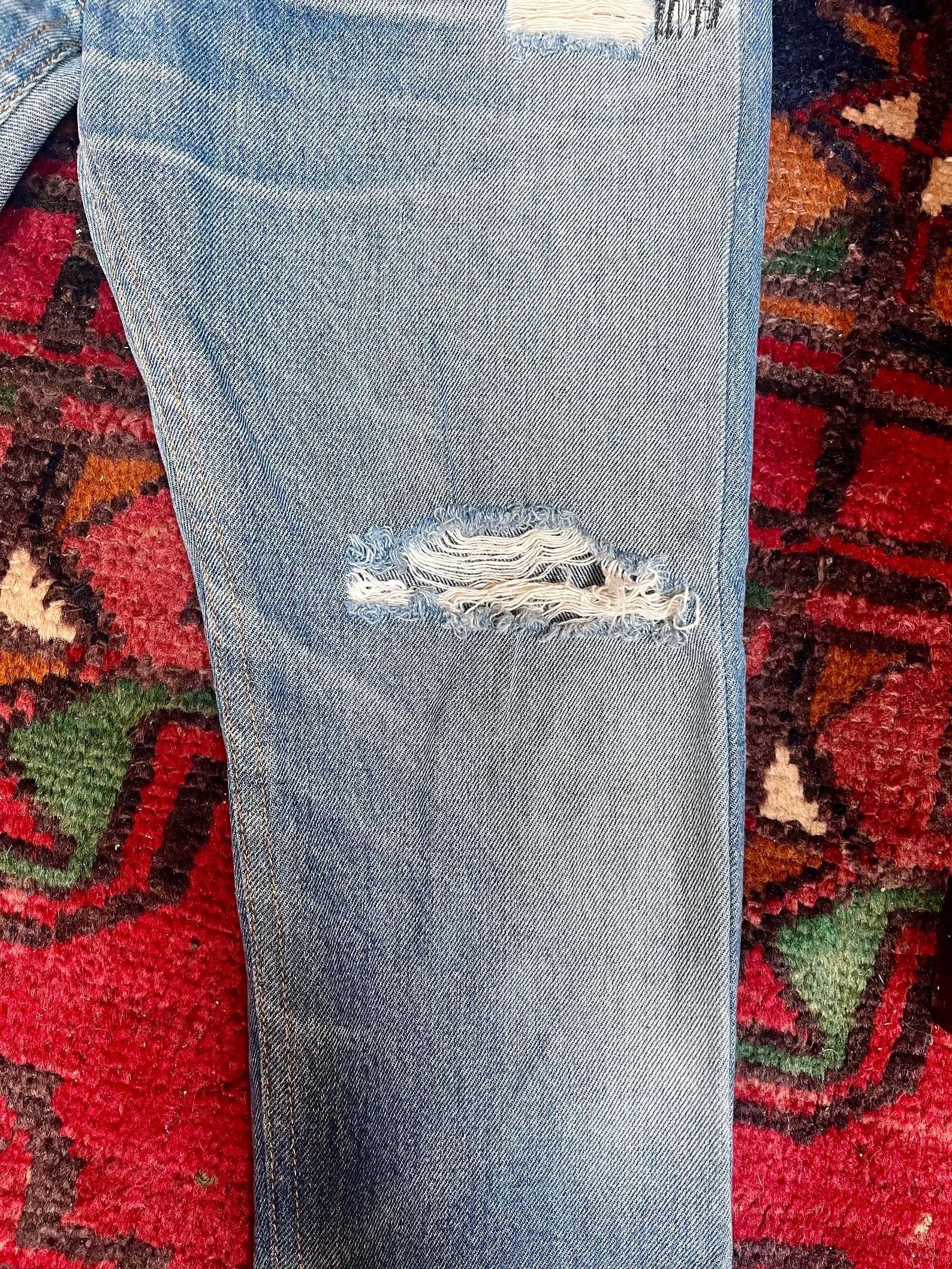 Vintage Womens Re/done Levis Faded Blue Jeans 26 Distressed - Etsy