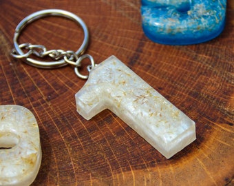 Number Keychain - Etsy