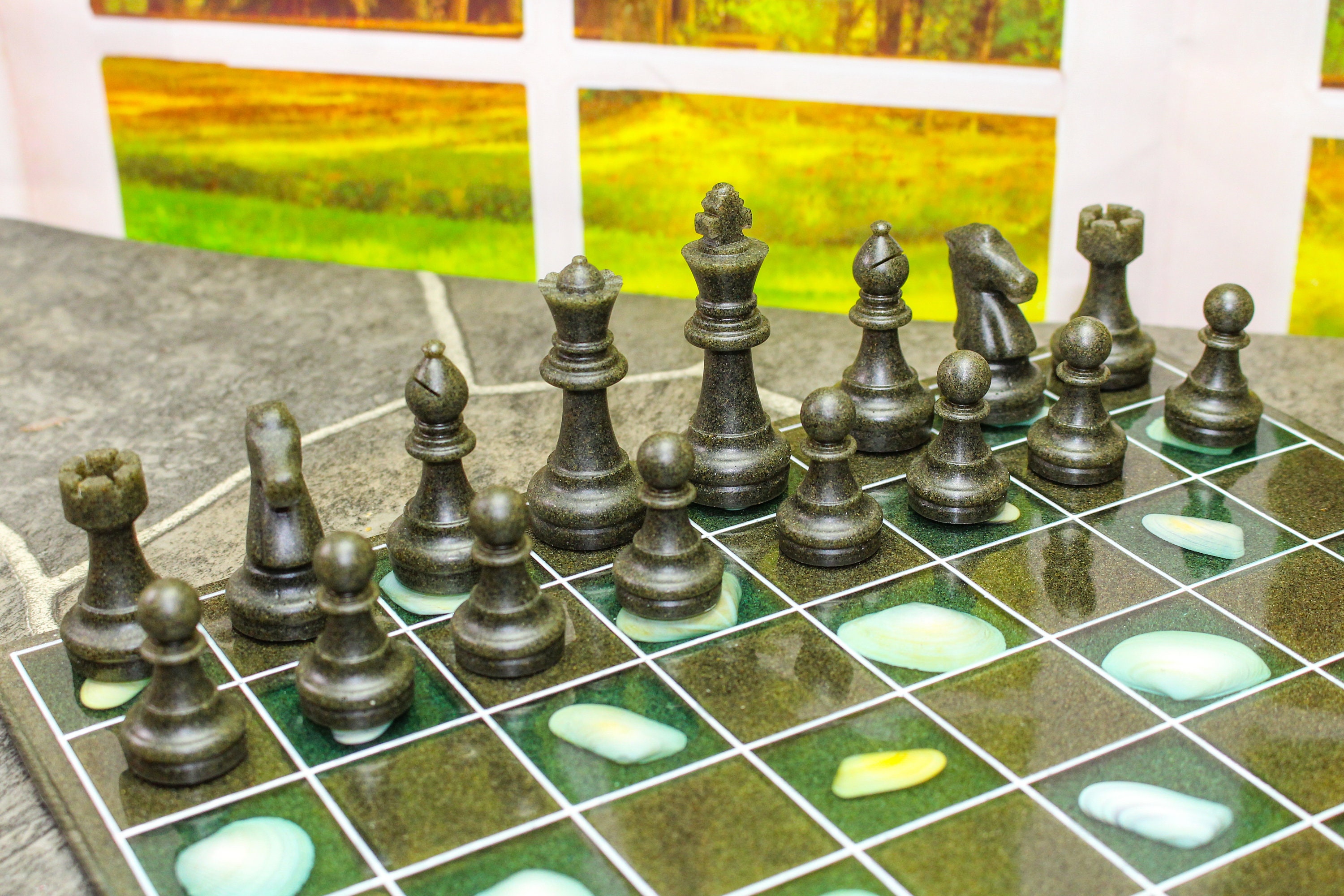 Beach Themed Complete Chess Set - Etsy