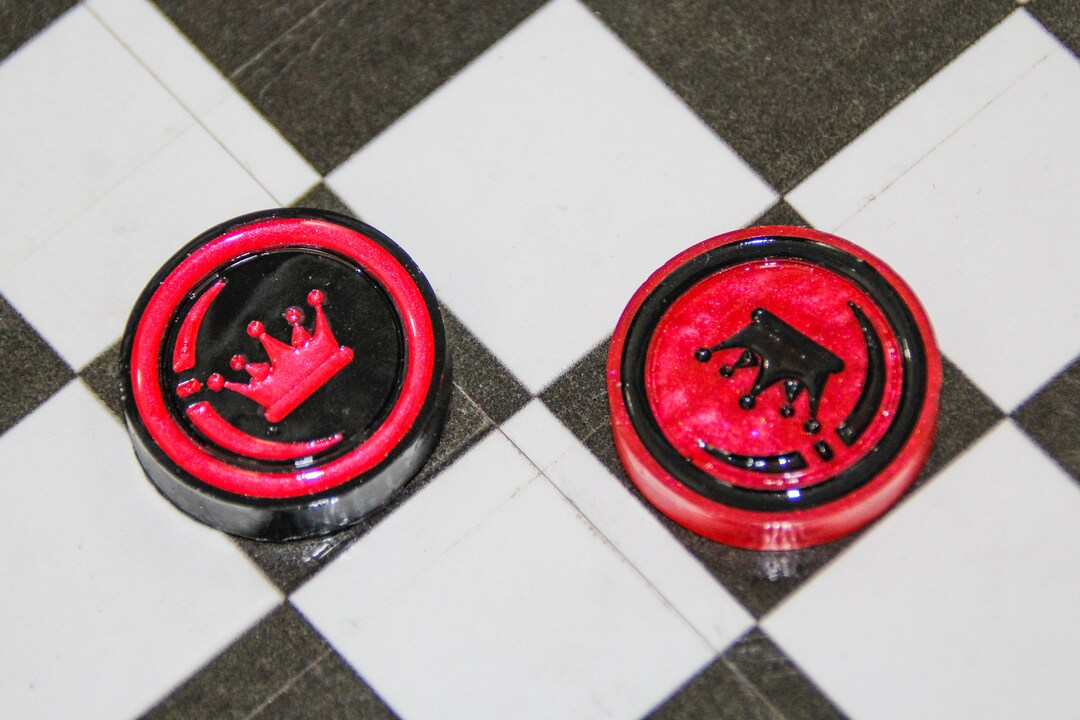 Checker Pieces CUSTOM Set of 24 - Etsy