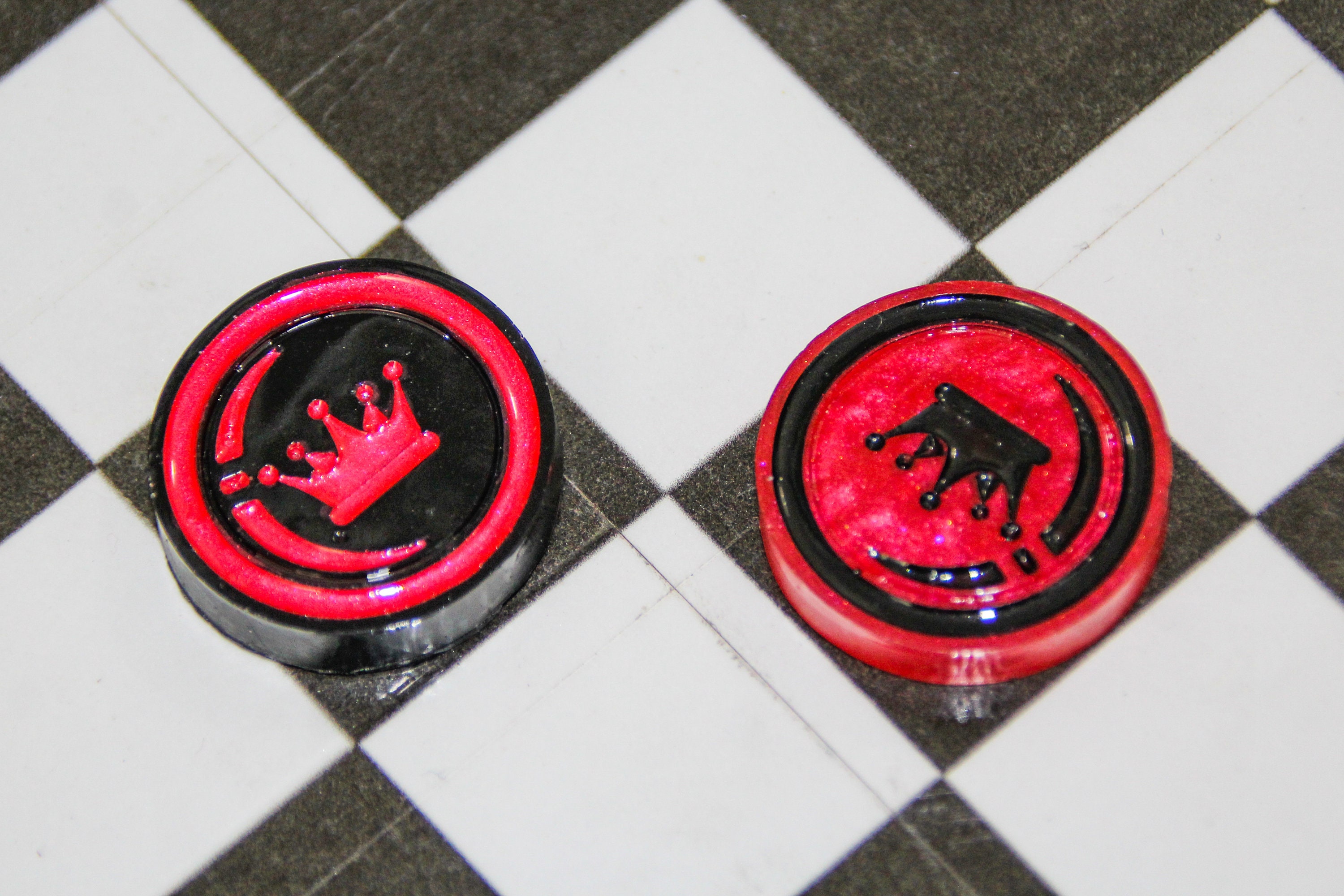 Checker Pieces CUSTOM, Set of 24 - Etsy