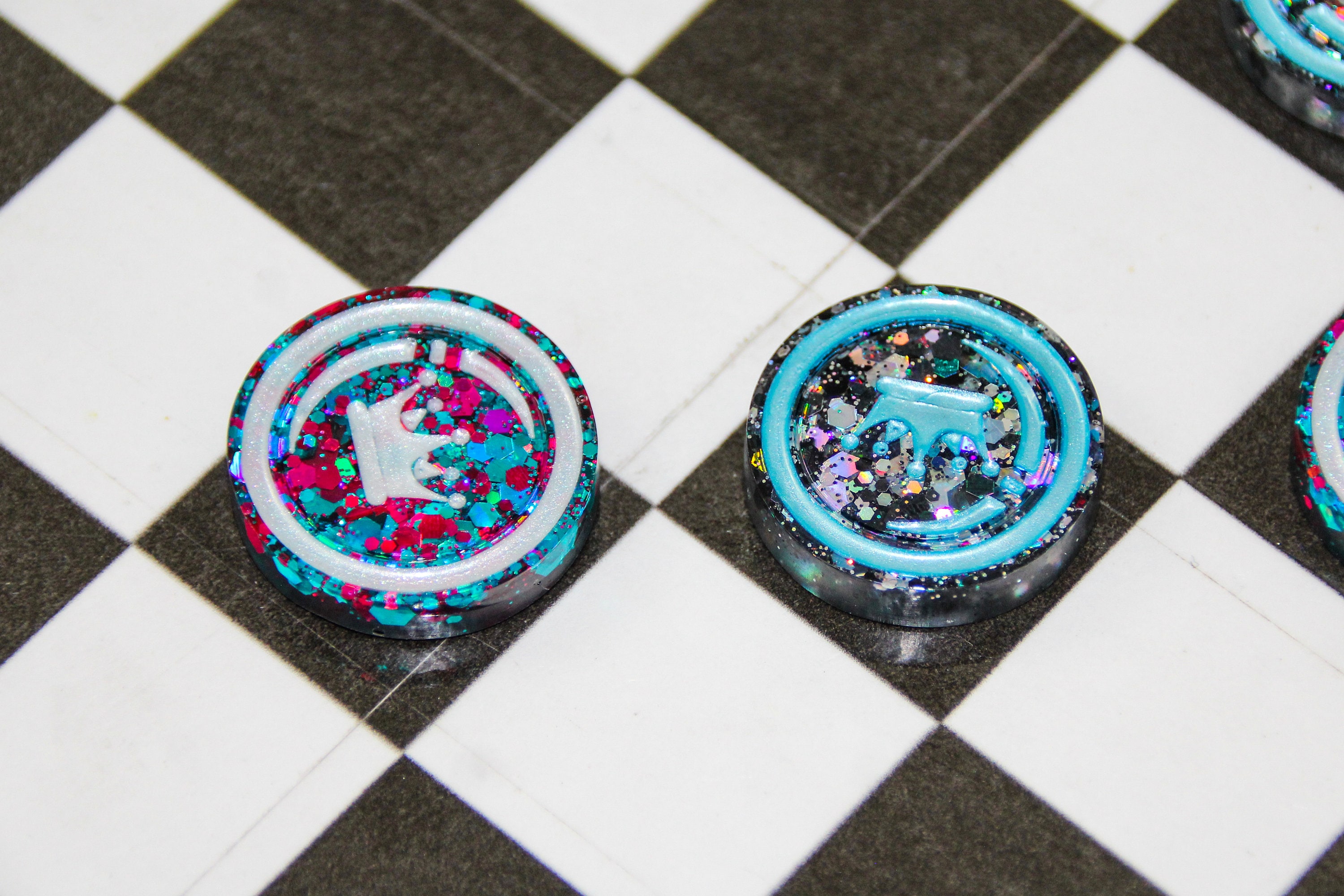 Checker Pieces CUSTOM, Set of 24 - Etsy