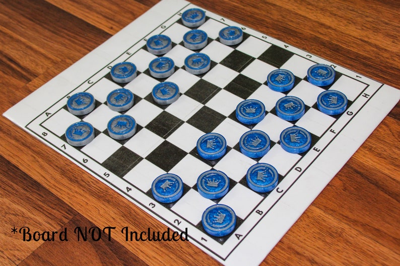 Checker Pieces CUSTOM, Set of 24 - Etsy