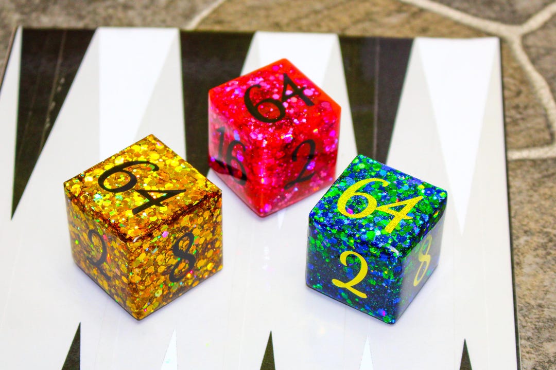 Large Glitter Backgammon Cubes, 1 1/2" - Etsy