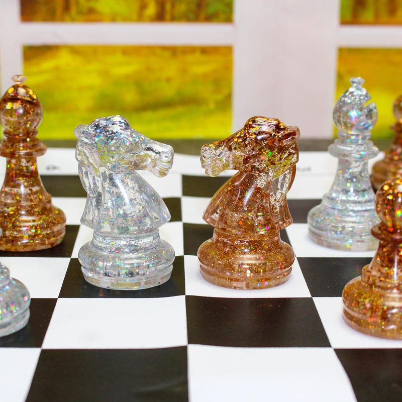 Glass Chess Set - Etsy