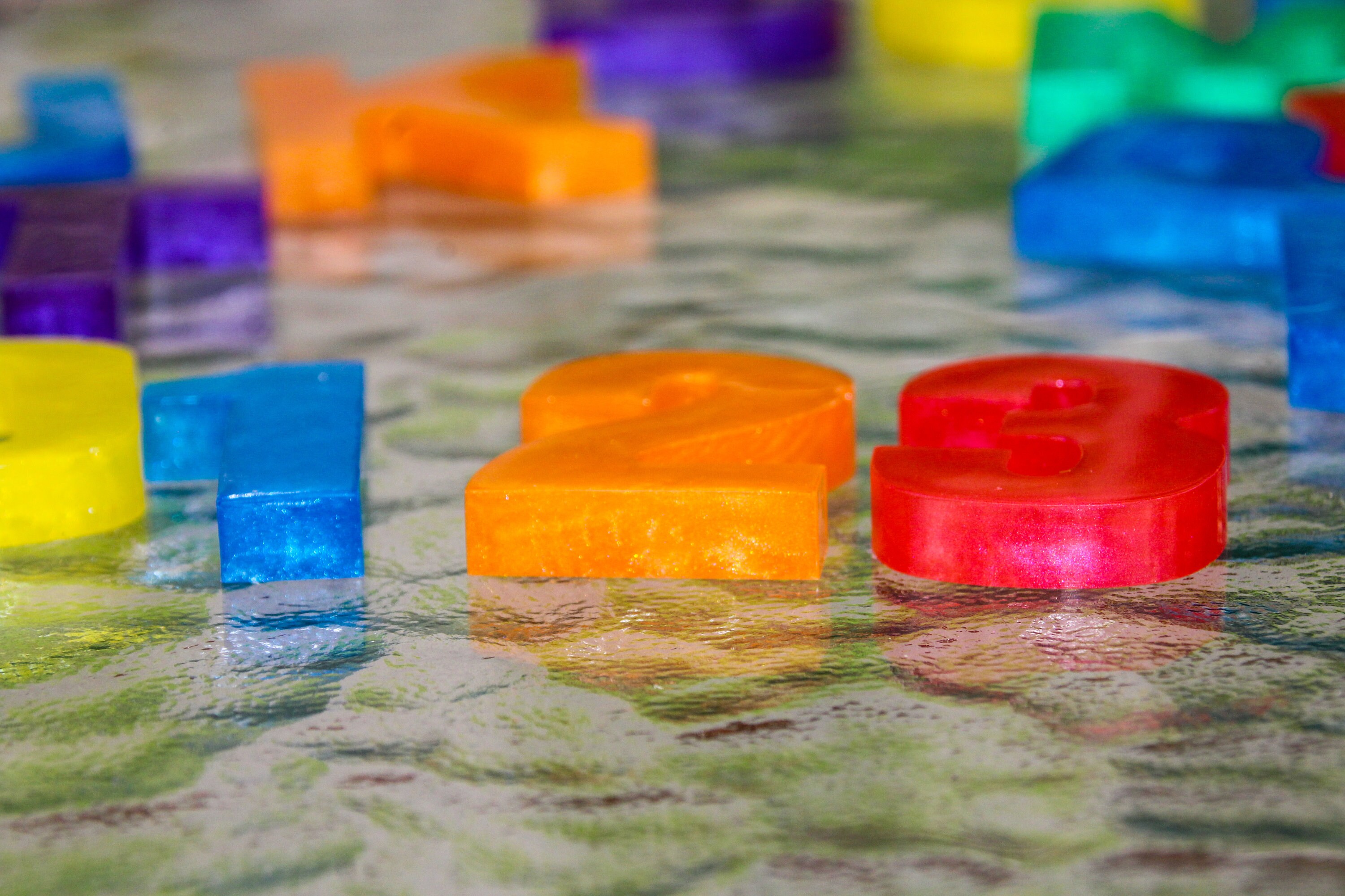 Shimmer Rainbow Alphabet & Numbers Set - Etsy