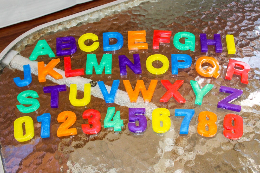 Shimmer Rainbow Alphabet & Numbers Set - Etsy
