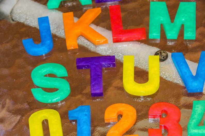 Shimmer Rainbow Alphabet & Numbers Set - Etsy