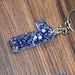 Green Glitter Number Keychain - Etsy