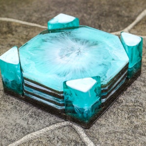 Sand and Waves Octagon Coasters, Set of 4 - Etsy