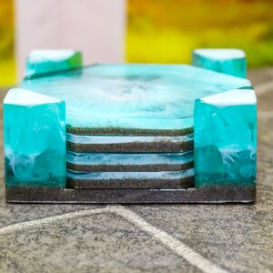 Sand and Waves Octagon Coasters, Set of 4 - Etsy