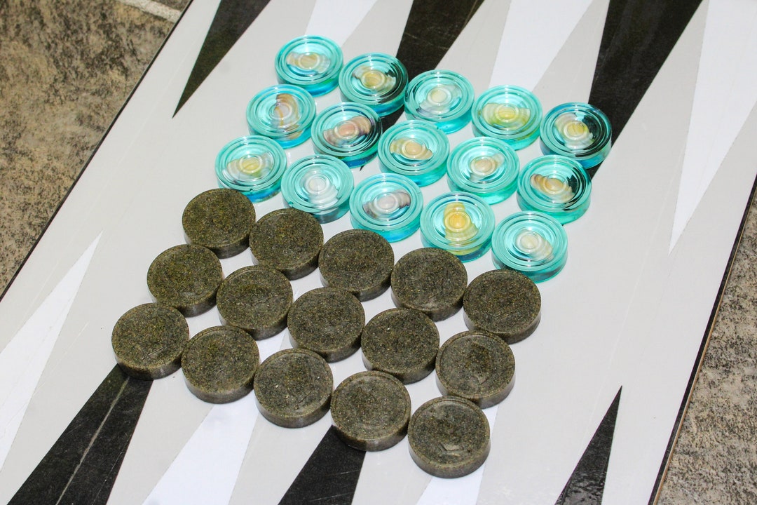 Backgammon Pieces, CUSTOM, Set of 30, 0.85 Inches - Etsy