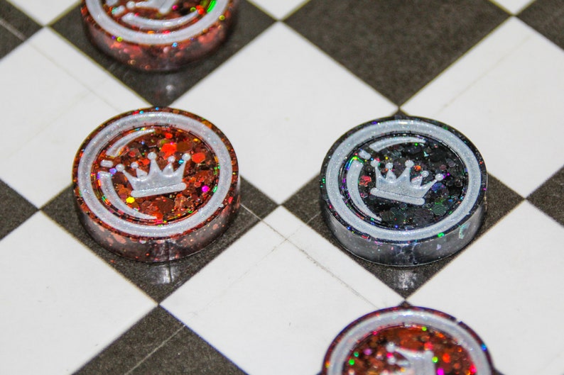 Checker Pieces CUSTOM, Set of 24 - Etsy