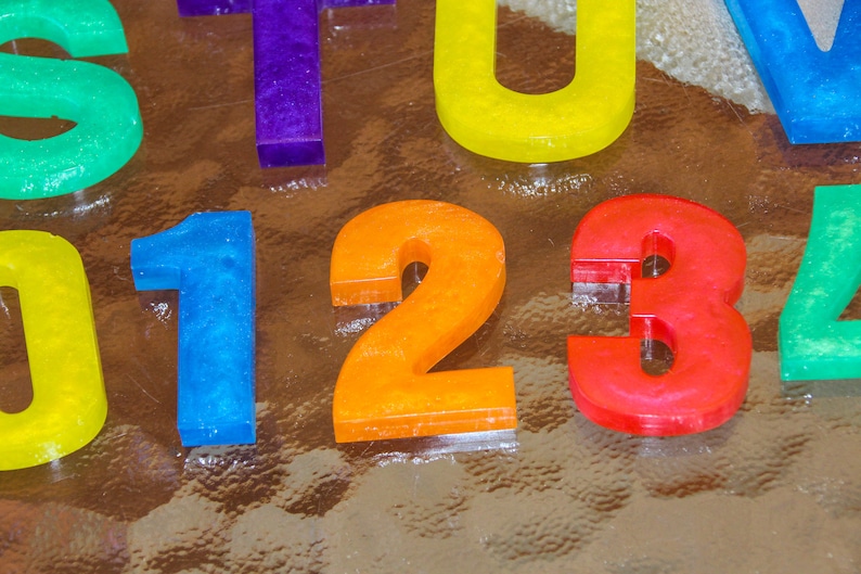 Shimmer Rainbow Alphabet & Numbers Set - Etsy