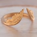 Angel Wing Ring, Celestial Ring, Bird Wing Ring, Feathers Ring, Plume ...