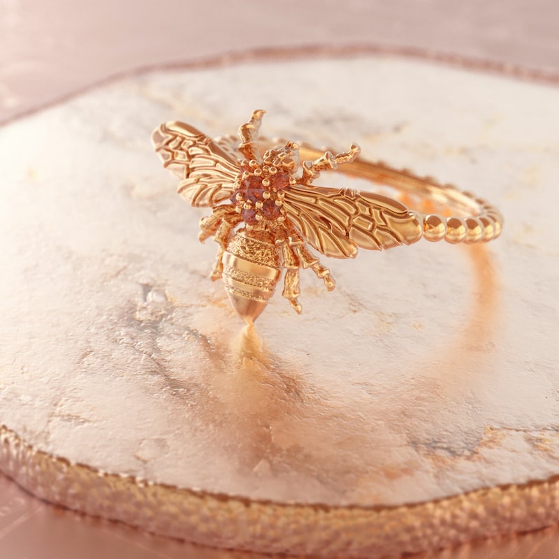 Bumble Bee Ring - Etsy