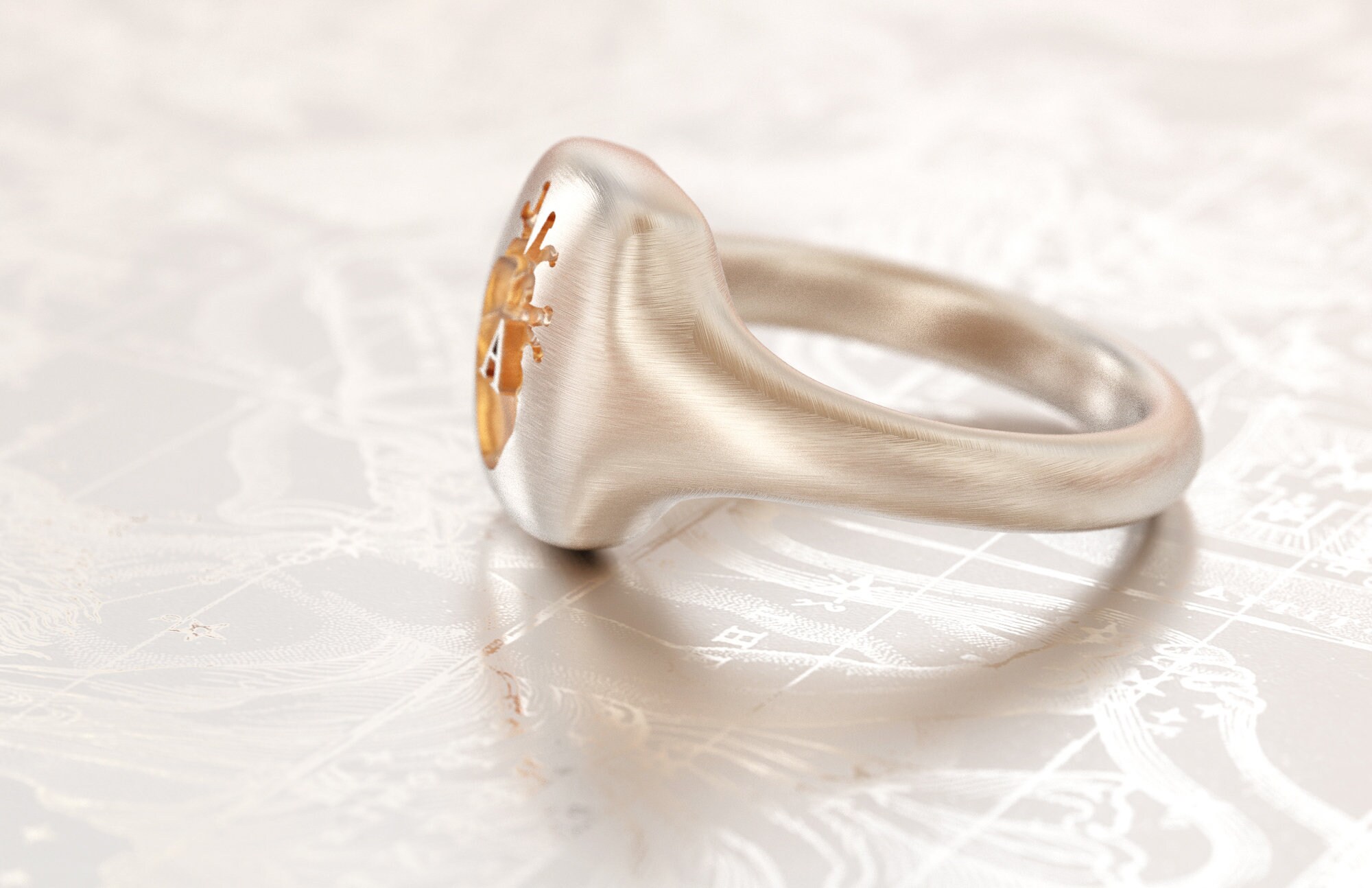 Anatomical Heart Ringinitial Ring Silverspell Ringchevalier - Etsy