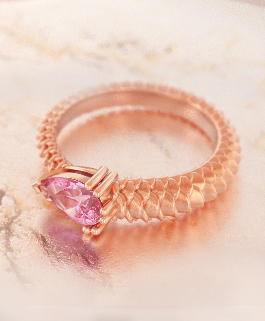 Ouroboros Engagement RingOuroboros Wedding Ring14K Gold | Etsy