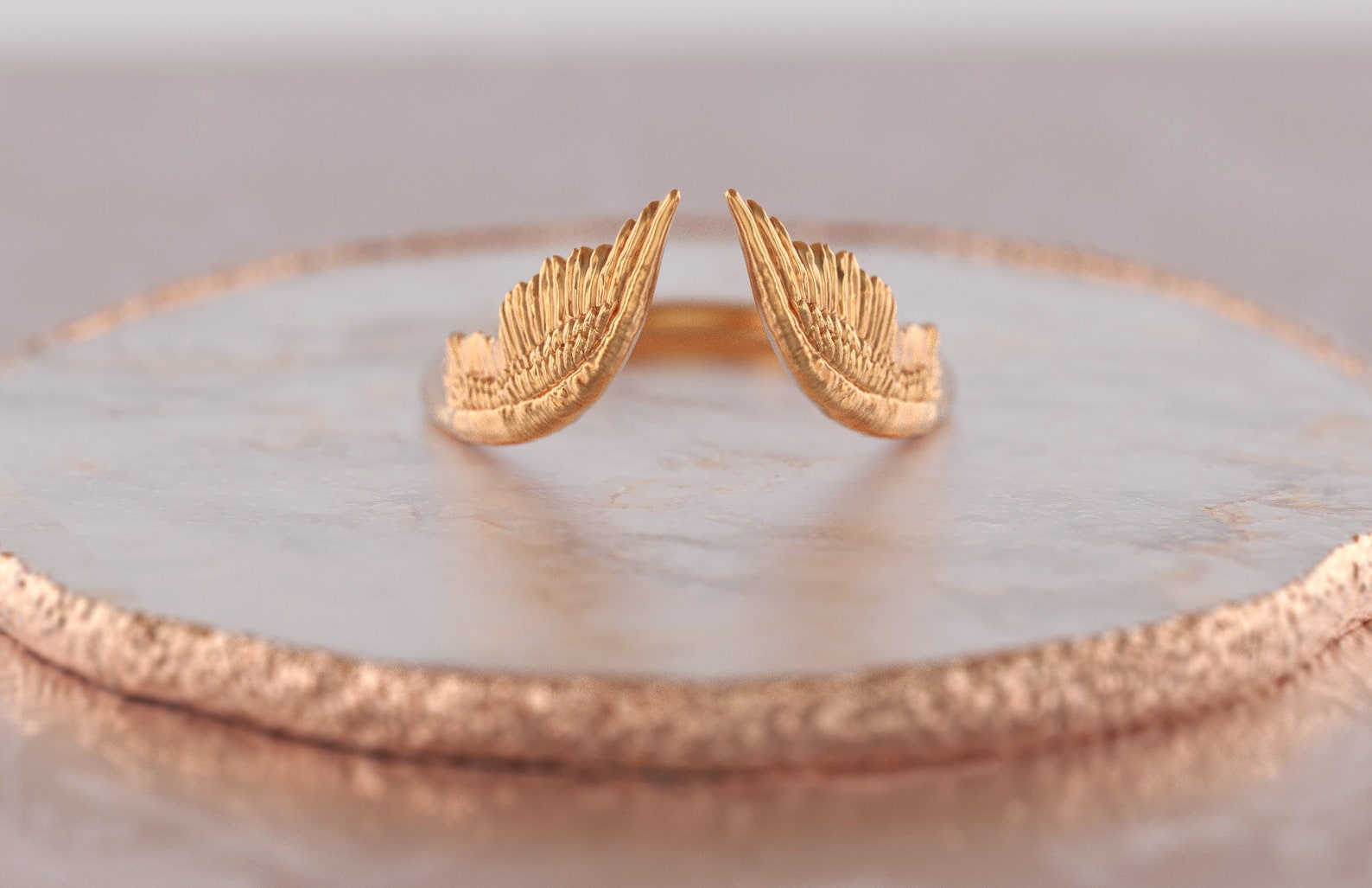 Angel Wing Ring Celestial Ring Bird Wing Ring Feathers - Etsy