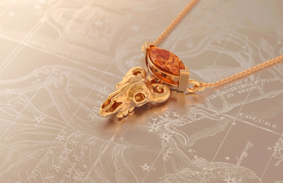 Cow Skull Necklace,bull Skull Pendant,bull Skull Necklace Gold,witch ...