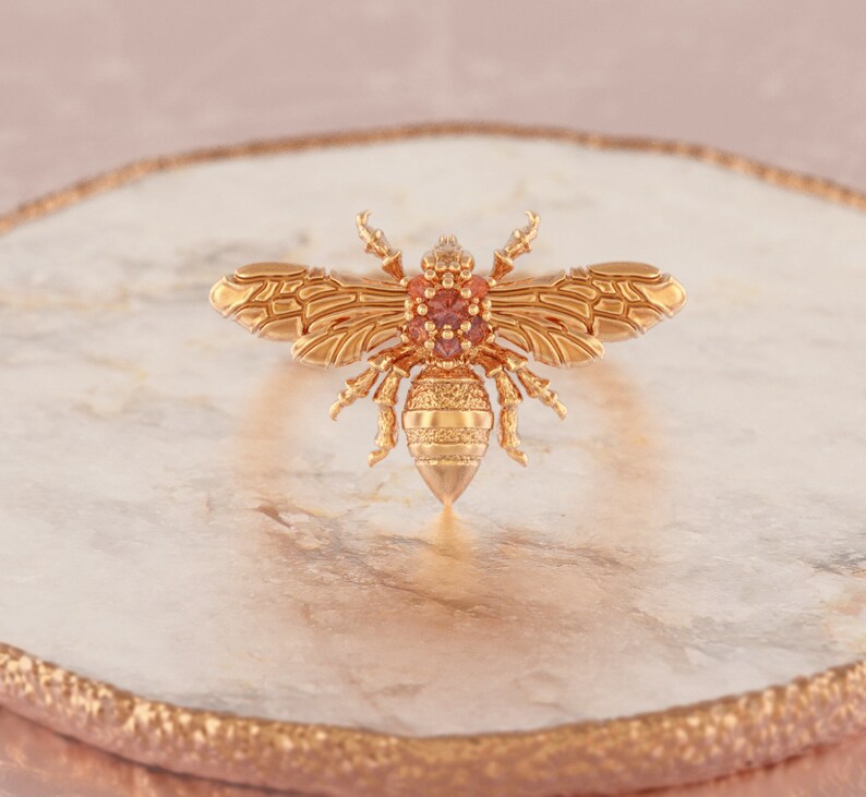 Honey Bee Ring,insect Ring,magic Ring,wiccan Ring,bee Band, Orange ...