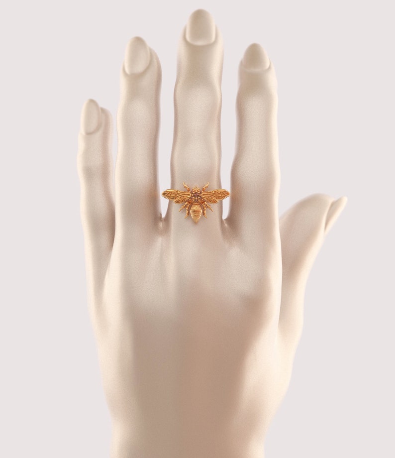Honey Bee Ring,insect Ring,magic Ring,wiccan Ring,bee Band, Orange ...