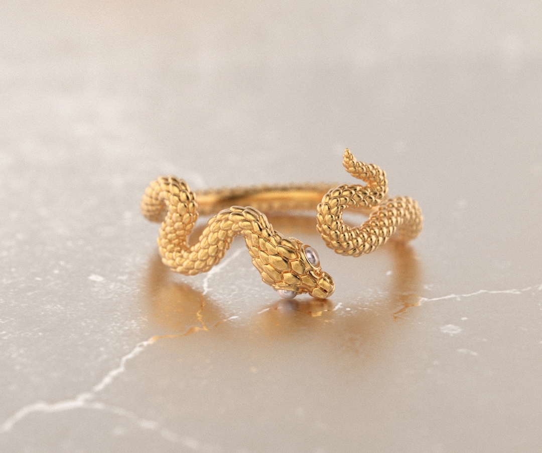 Snake Wrap Ring,wicca Rring,witchy Ring,antique Snake Ring,curve Rring ...