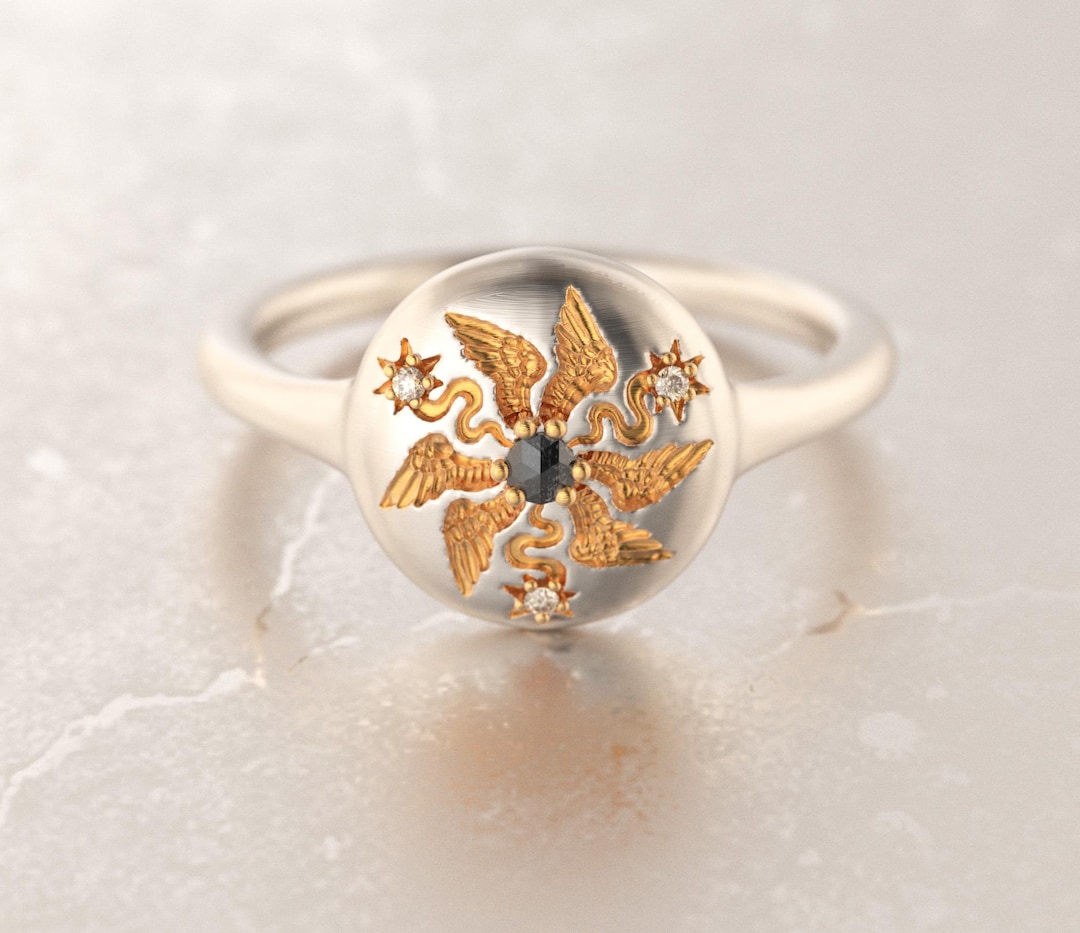 Celestial Ring, Sigil Ring, Esoteric Jewelry, Alchemy Ring, Boho Goth ...
