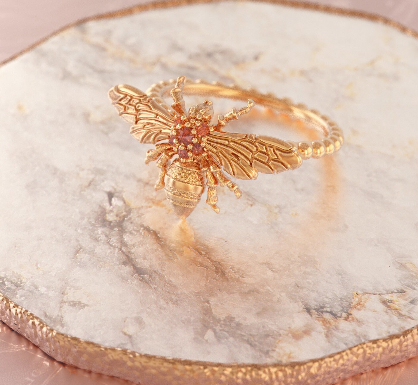 Honey Bee RingInsect RingMagic RingWiccan RingBee Band | Etsy