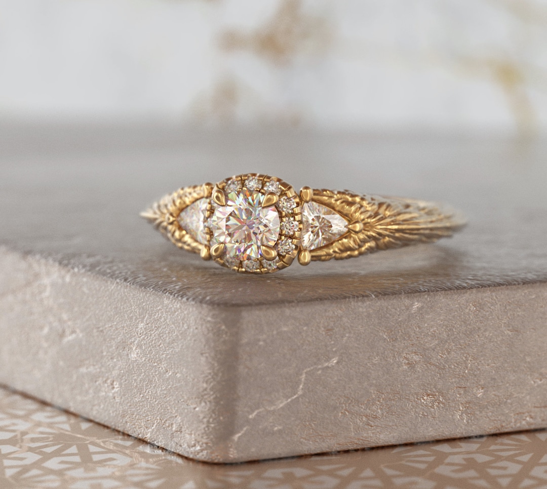 Bohemian Wedding Ring,feather Engagement Ring,wrap Wings Ring,weeding ...