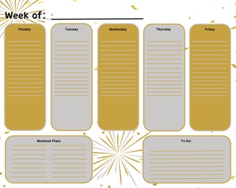 New Years Weekly Kit Planner Stickers, Happy New Year Weekly Stickers ...