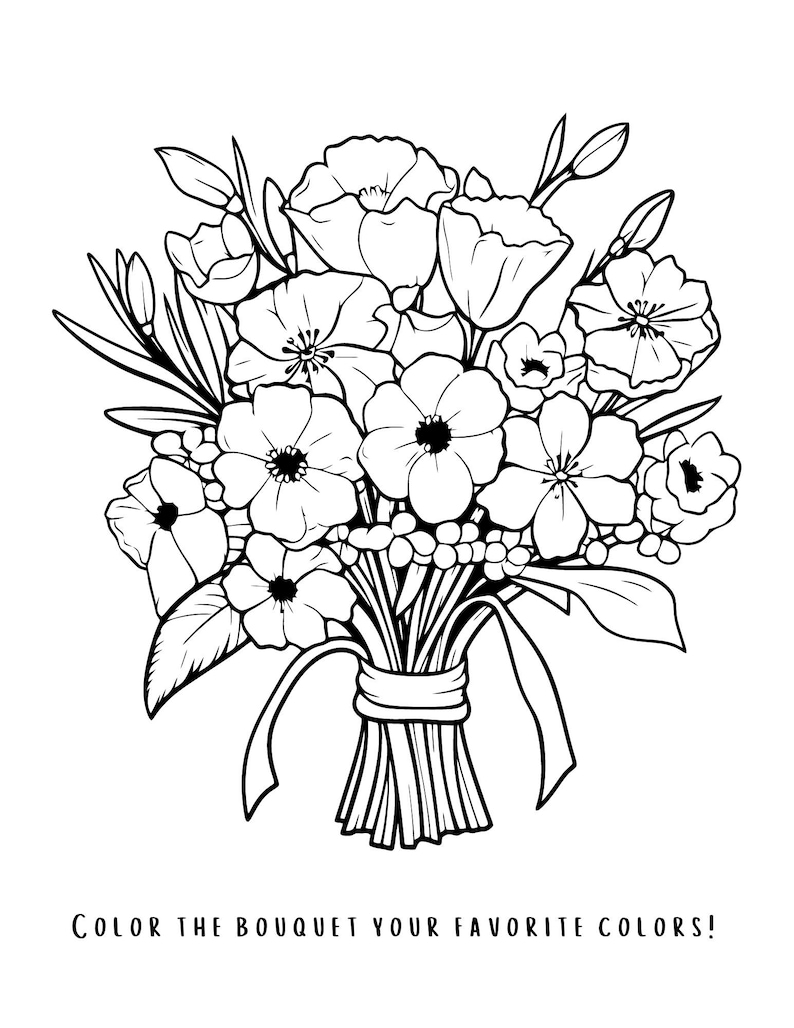 Wedding Kids Coloring Pages - Etsy