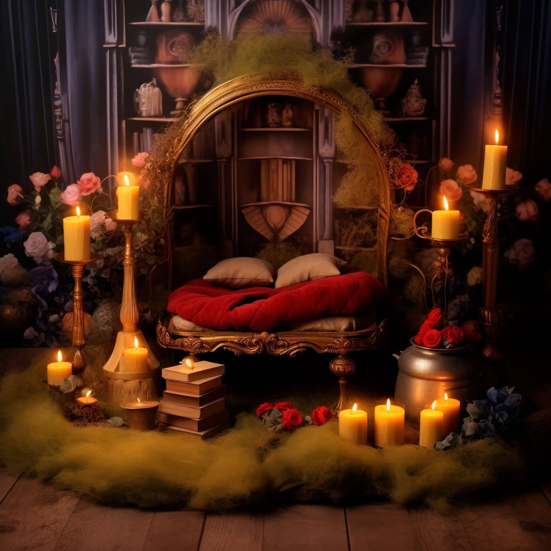 Newborn Digital Backdrop - Whimsical Candle Digital Background - Etsy