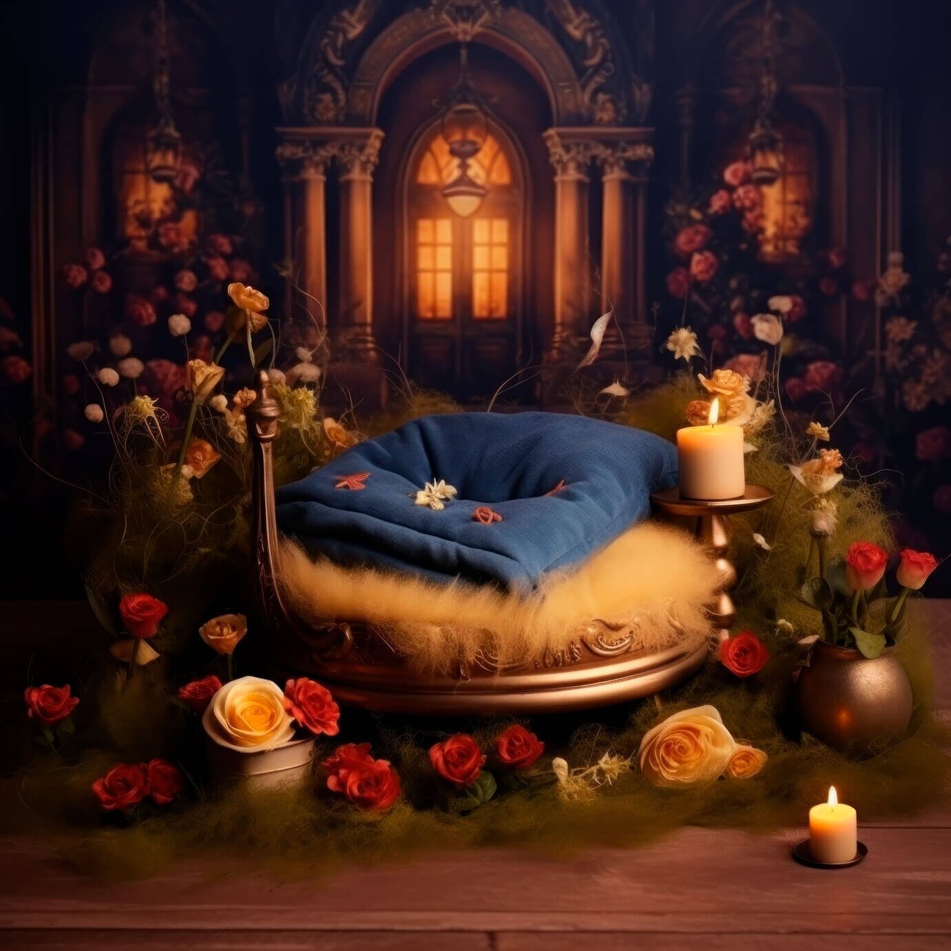 Newborn Digital Backdrop - Whimsical Magical Fairytale Castle Digital ...