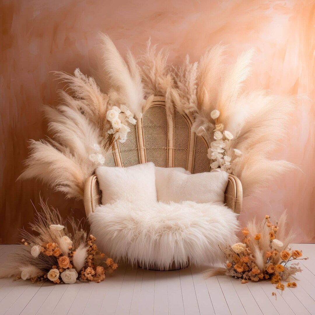 Newborn Digital Backdrop Boho Inspired Baby Backdrop Digital Image for ...