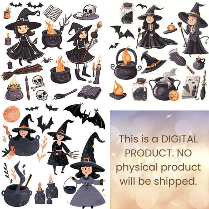 Witches Bundle PNG High Resolution PNG Clip Art COMMERCIAL Use - Etsy
