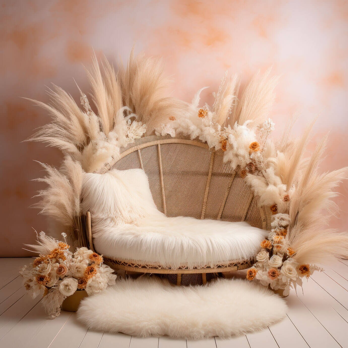 Newborn Digital Backdrop - Boho Inspired Baby Backdrop - Digital Image ...