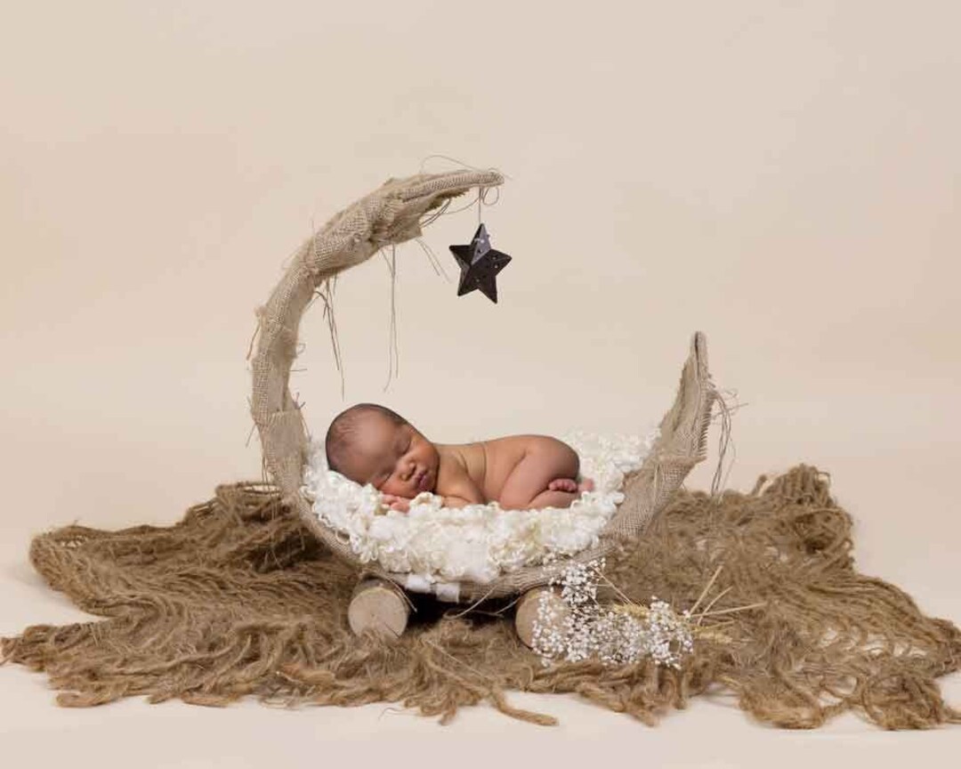 Newborn Digital Backdrop Newborn Cute Digital Background Moon With Lace ...