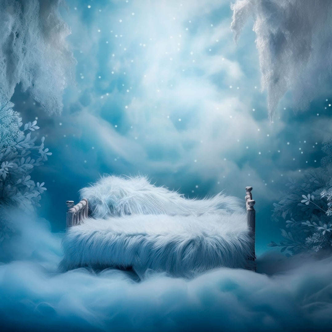 Newborn Digital Backdrop - Whimsical Ice Princess Digital Background - Etsy