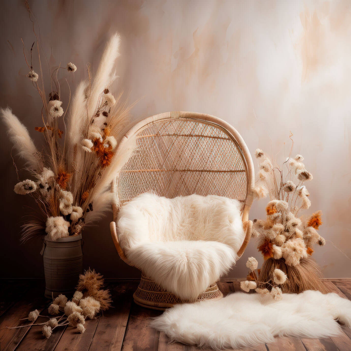 Newborn Digital Backdrop - Boho Inspired Baby Backdrop - Digital Image ...