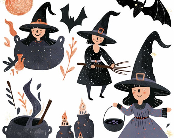 Color Witch PNG - High Resolution PNG Clip Art - COMMERCIAL Use - Etsy ...