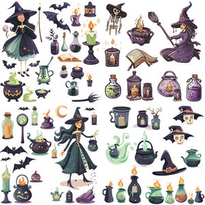 Witches Bundle PNG - High Resolution PNG Clip Art - COMMERCIAL Use - Etsy
