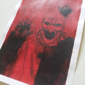 TERRIFIER Art the Clown Original Drawing - Etsy