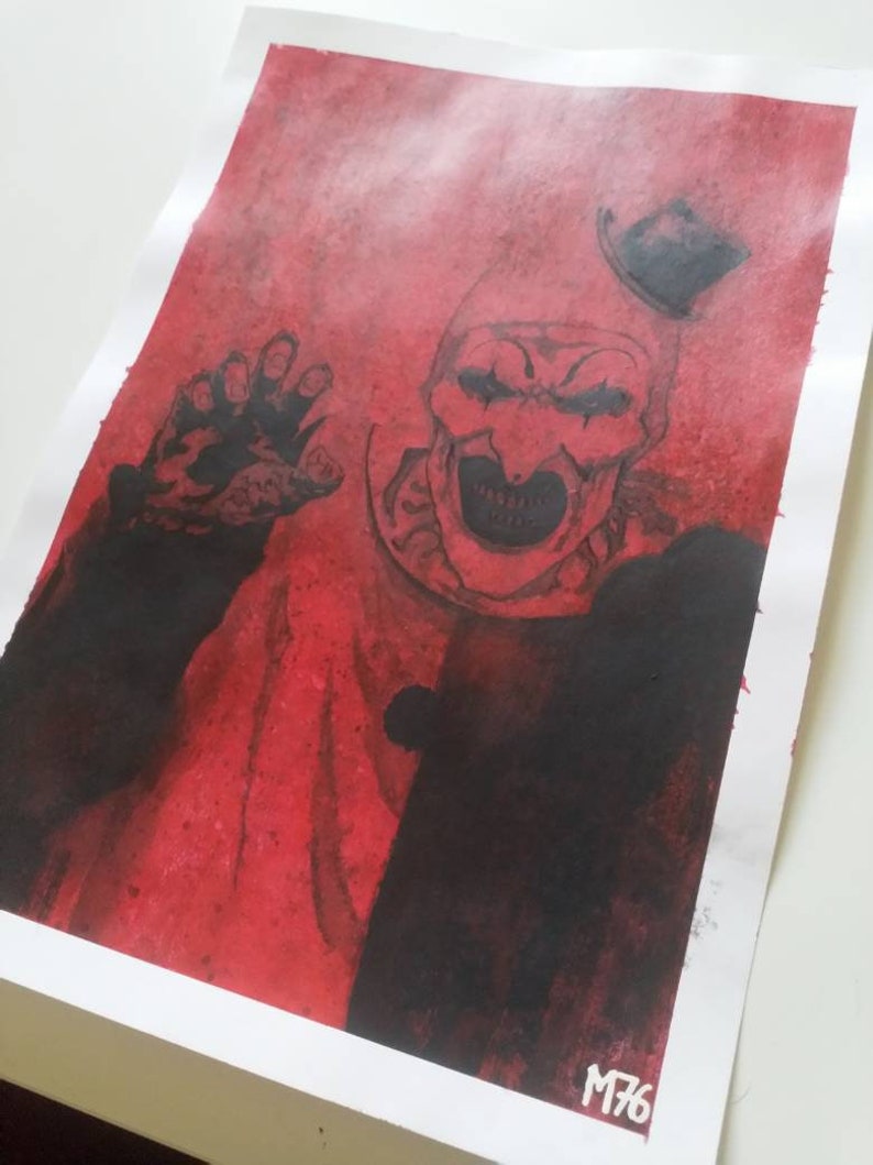 TERRIFIER Art the Clown Original Drawing - Etsy