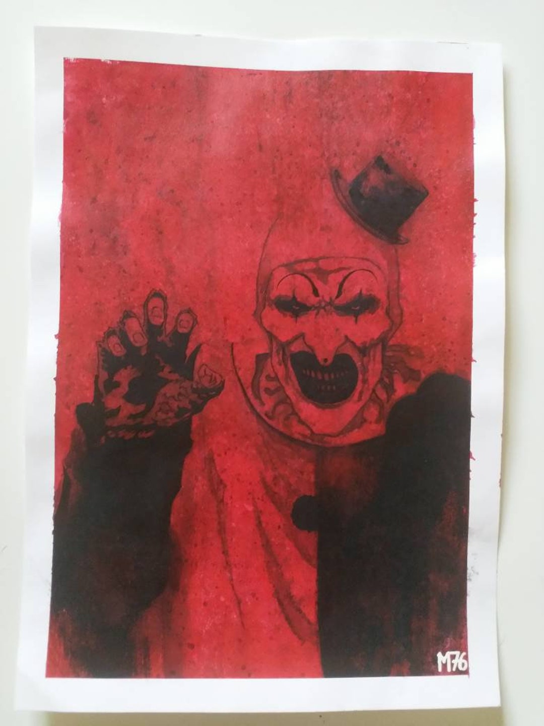 TERRIFIER Art the Clown Original Drawing - Etsy