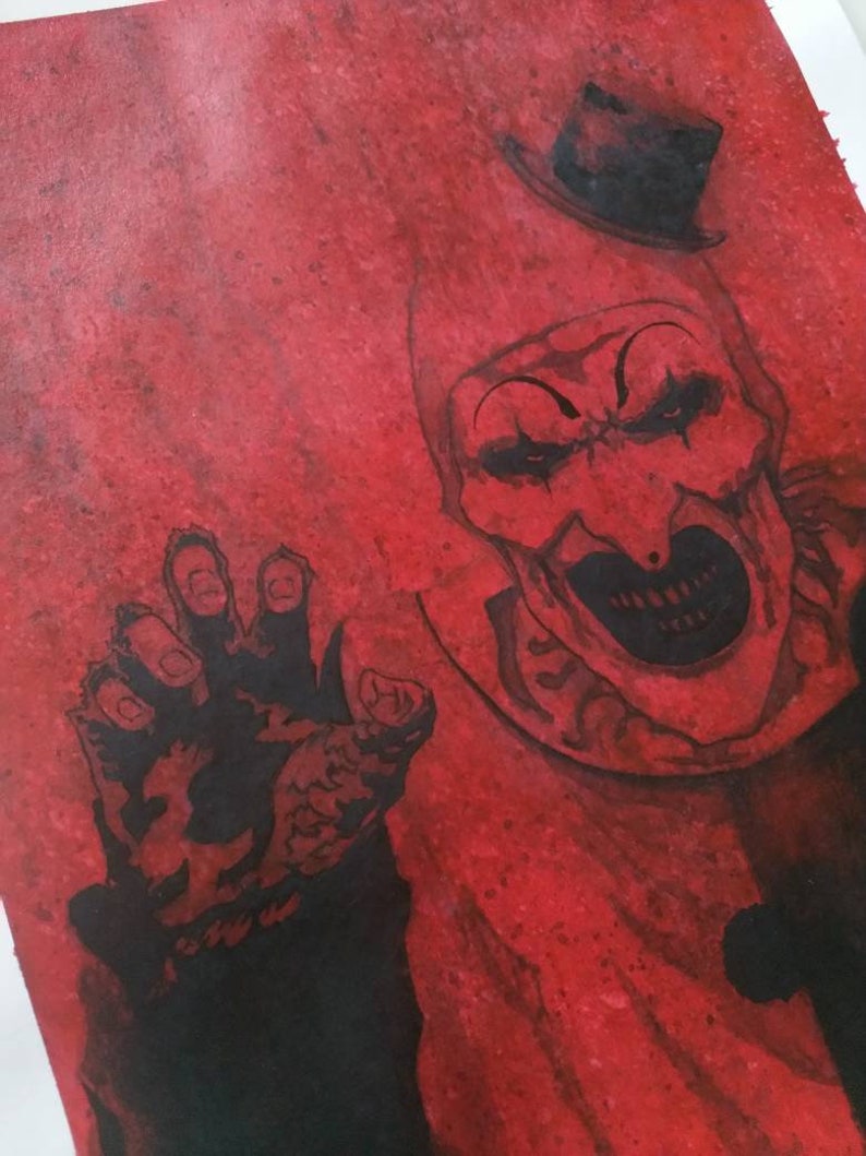 TERRIFIER Art the Clown Original Drawing - Etsy