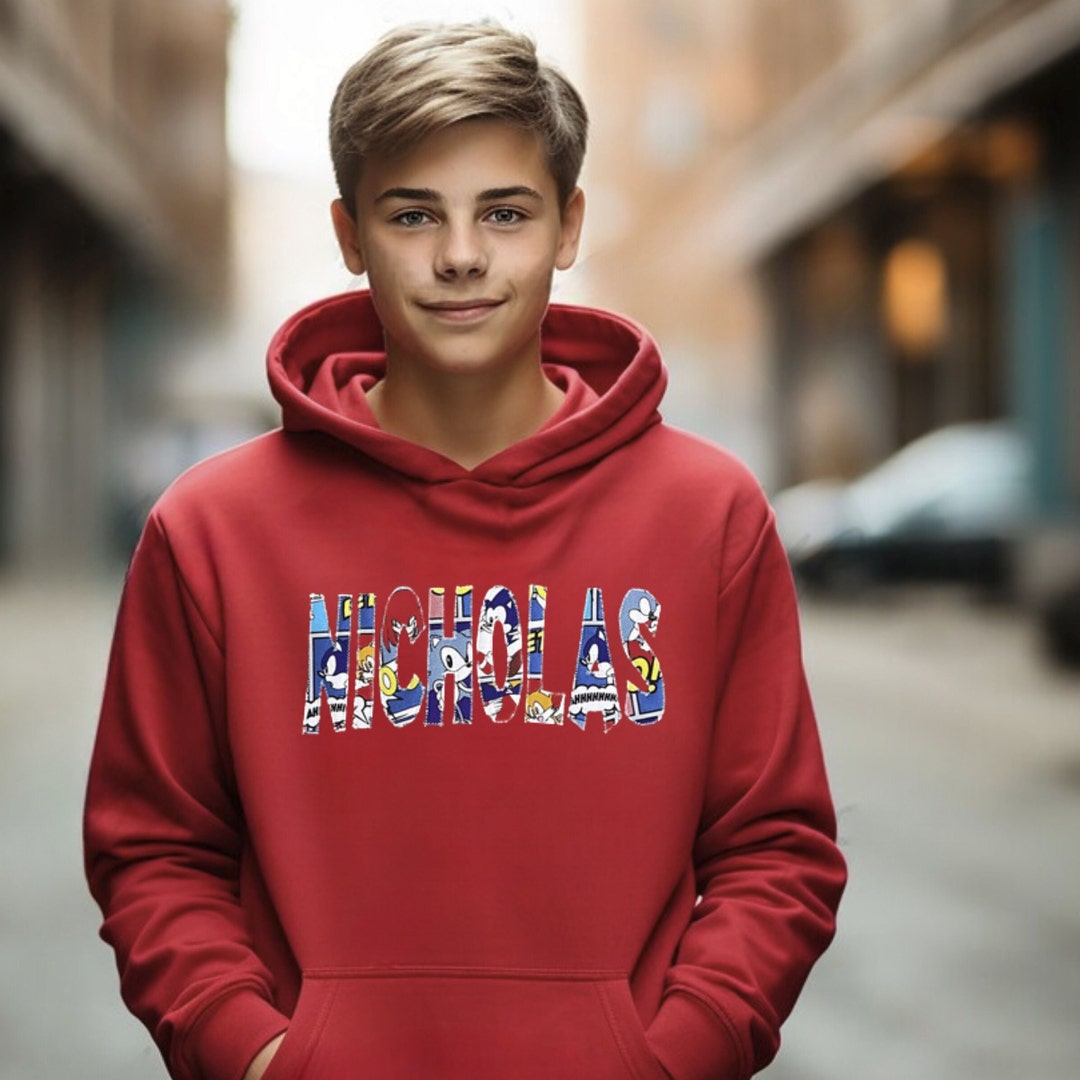 YOUTH and ADULT Sonic the Hedgehog Hoodie Sonic Sweater Kids Custom ...