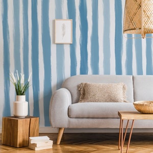 Watercolor Ocean Wall Decal Wallpaper Removable Landscape Wallpaper ...