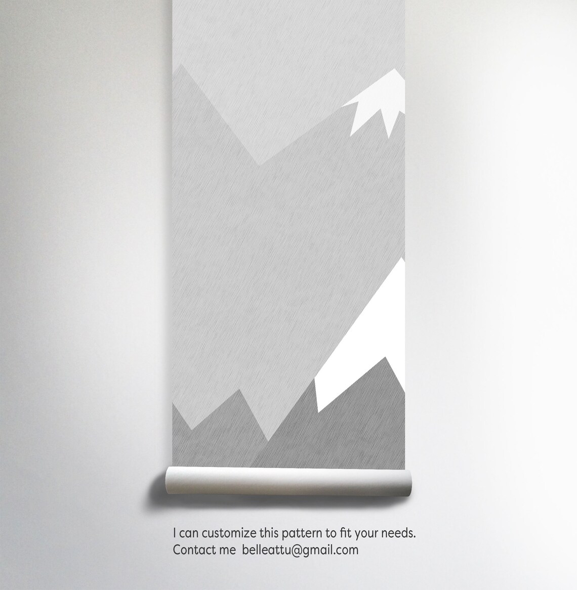 Light Gray Mountains Wall Decal // Wallpaper // Self Adchesive - Etsy