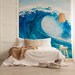Watercolor Ocean Wall Decal Wallpaper Removable Landscape Wallpaper ...